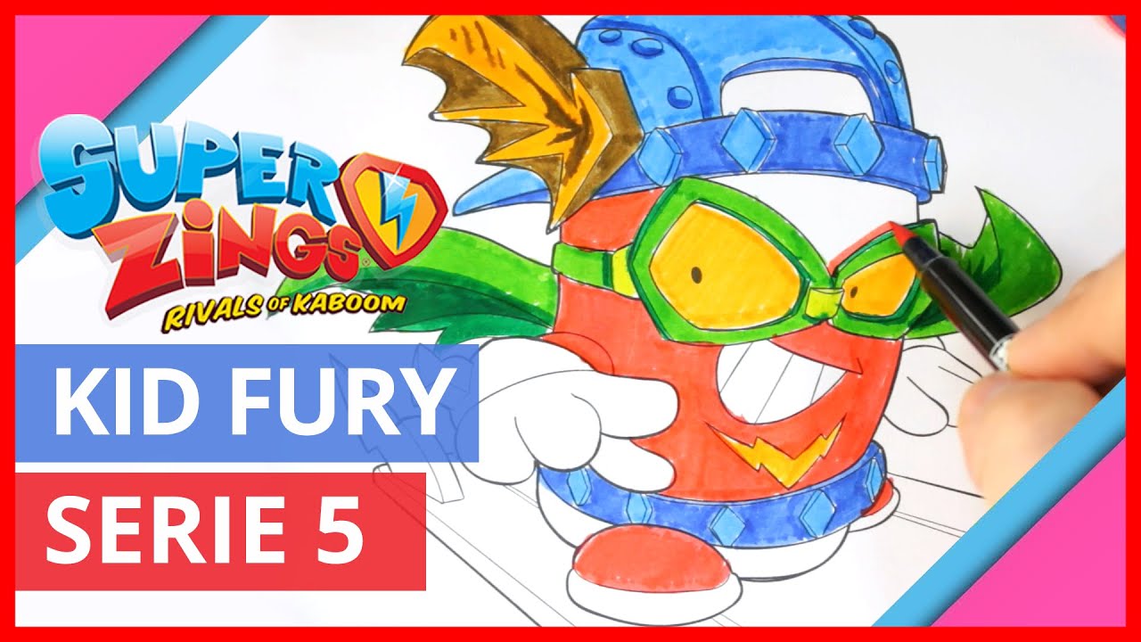 SUPERZINGS Serie 5 Colorear KID FURY - Wekids